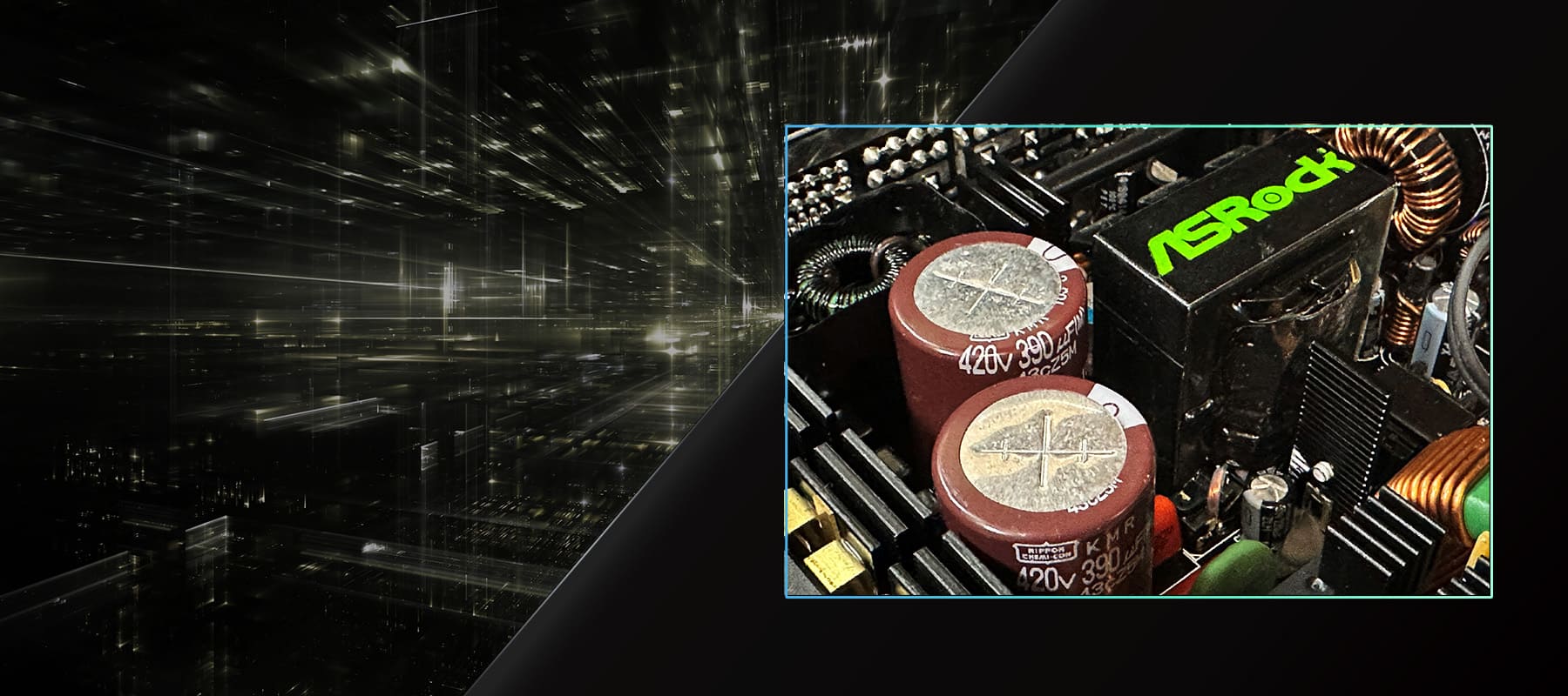 ASRock Phantom Gaming PG-850G 850W 80 PLUS GOLD & Cybenetics PLATINUM Full Modular Power Supply ...